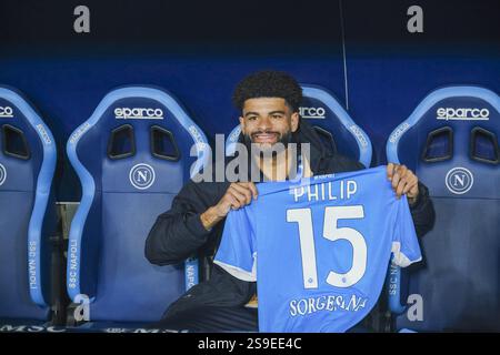 Napoli's Danish midfielder Philip Billing looks during the Serie A ...