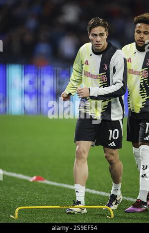 Juventus' Turkish forward Kenan Yildiz looks during the Serie A ...