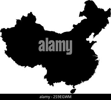 Map of China with the provinces, Macau is highlighted in yellow Stock ...
