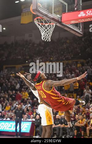 Iowa State guard Keshon Gilbert (10) celebrates after making a basket ...