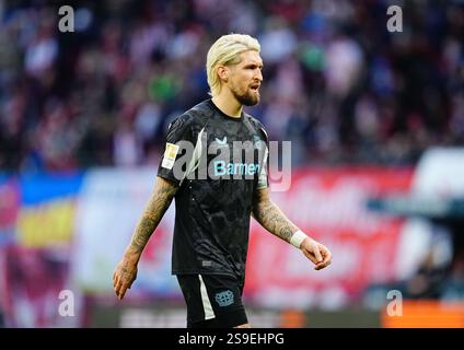 Robert Andrich of Bayer Leverkusen looks on during the German 1 ...