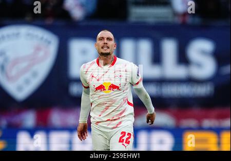 January 25 2025: David Raum (RB Leipzig) scores and celebrates his ...