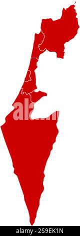 Map of Israel with the provinces Stock Vector Image & Art - Alamy