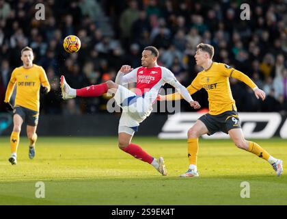 Wolverhampton, England, 25th January 2025. Jörgen Strand Larsen of ...