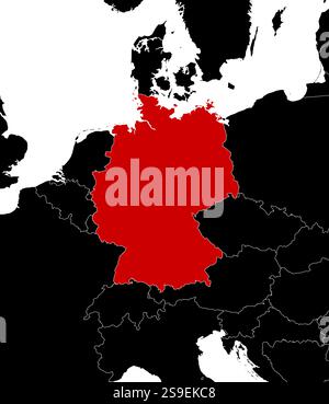 Germany country black outline silhouettes in three different levels of ...