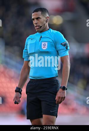 Farai Hallam, the match referee, during the Sky Bet Championship match ...