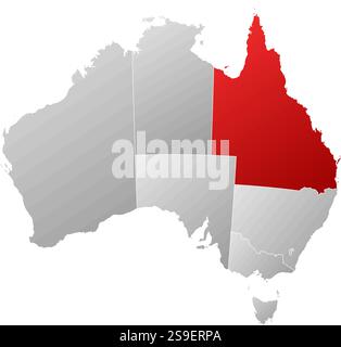 Map of Australia, filled with a linear gradient Stock Vector Image ...