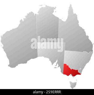 Map of Australia, filled with a linear gradient Stock Vector Image ...