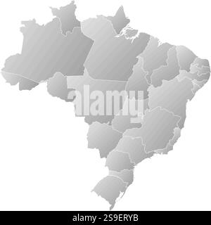 Map of Brazil with the provinces, filled with a linear gradient Stock ...