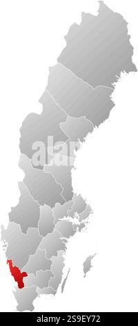 Map of Sweden with the provinces, filled with a linear gradient ...