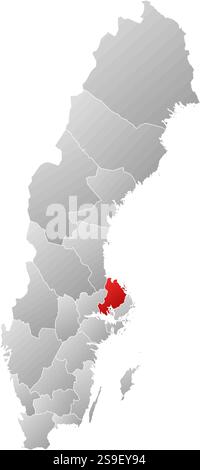 Map of Sweden with the provinces, filled with a linear gradient ...