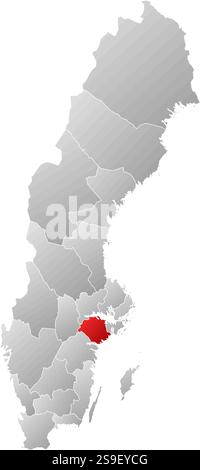 Map of Sweden with the provinces, filled with a linear gradient ...