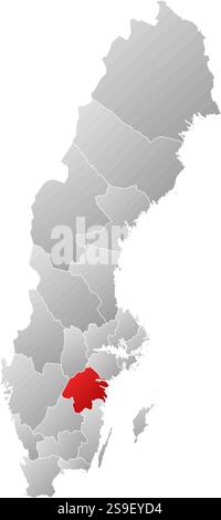 Map of Sweden with the provinces, filled with a linear gradient ...