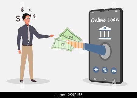 landing page Make money online - Businessman getting paid from computer ...