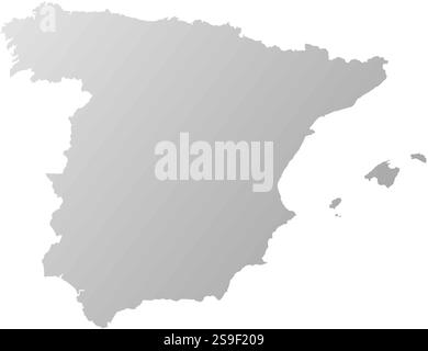 Map of Spain, filled with a linear gradient Stock Vector Image & Art ...