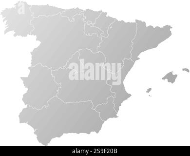 Map of Spain, filled with a linear gradient Stock Vector Image & Art ...