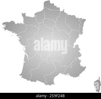 Map of France, filled with a radial gradient Stock Vector Image & Art ...