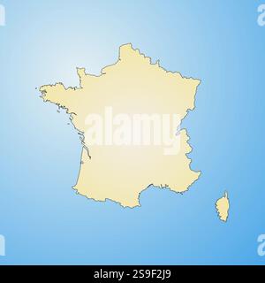 Map of France, filled with a radial gradient Stock Vector Image & Art ...