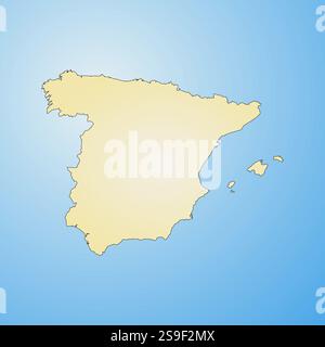 Map of Spain, filled with a radial gradient Stock Vector Image & Art ...