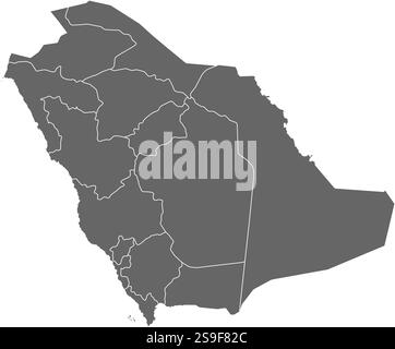 Map of Saudi Arabia as a dark area Stock Vector Image & Art - Alamy