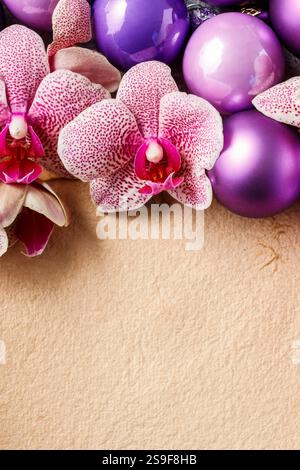 Paper Christmas balls on pink background, closeup Stock Photo - Alamy