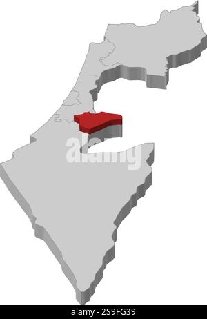 map of israel with borders in gray Stock Vector Image & Art - Alamy