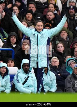 Arsenal manager Renee Slegers during the Barclays Women's Super League ...