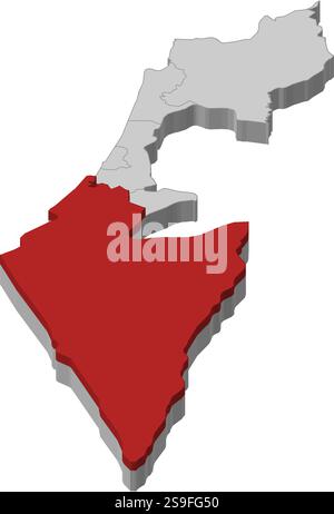 Map of Greenland as a gray piece., Kujalleq is highlighted in red Stock ...