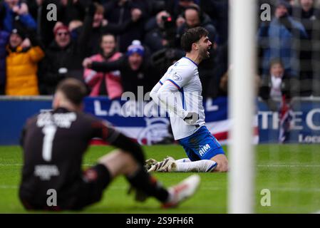 Rangers' Robin Propper celebrates after scoring their side's second ...