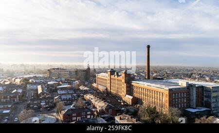 Aerial, Houldsworth Mill in Reddish with Broadstone mill beyond Stock ...