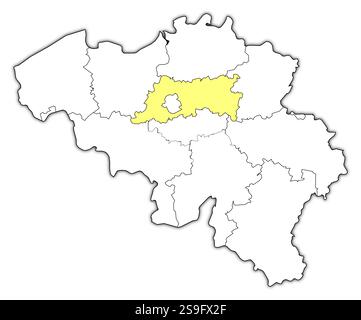 Vlaams Brabant province outline map set Stock Vector Image & Art - Alamy