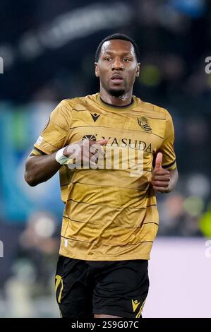 Sheraldo Becker of Real Sociedad looks on during the LaLiga EA Sports ...