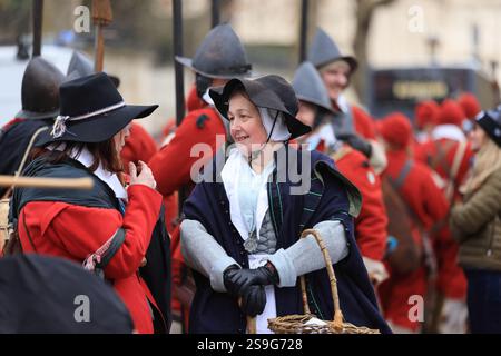 London, UK. 30th January 2025. A protester holds a picture of activist ...