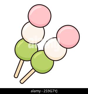 Vector Japanese dessert mochi doodle sketch Stock Vector Image & Art ...