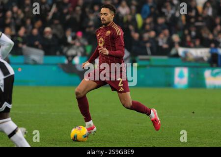 Devyne Rensch of AS Roma during the Serie A match between Roma v Napoli ...