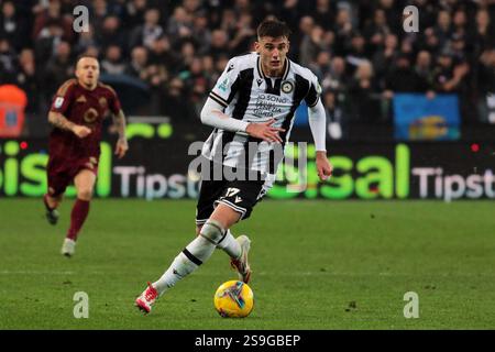 Udinese's Lorenzo Lucca during the Serie A soccer match between Udinese ...
