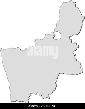 Map of Belarus with the provinces, Grodno is highlighted Stock Vector ...