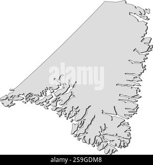 Map of Kujalleq, a province of Greenland Stock Vector Image & Art - Alamy