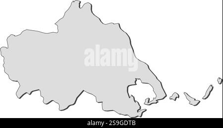 Map of Thessaly, a province of Greece Stock Vector Image & Art - Alamy