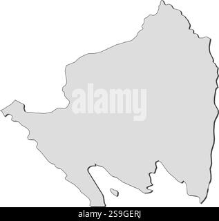 Map of Indonesia with the provinces, Lampung is highlighted Stock ...
