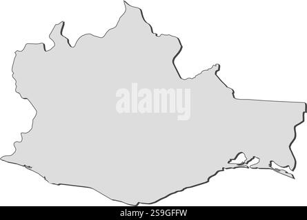 3d map of Oaxaca is a state of Mexico Stock Vector Image & Art - Alamy