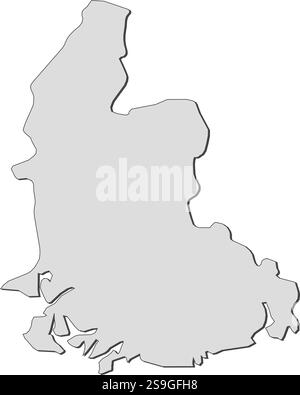 Map of Vest-Agder, a province of Norway Stock Vector Image & Art - Alamy