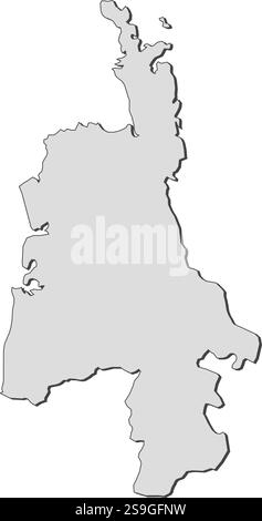 Waikato Region (Regions of New Zealand, North Island) map vector ...