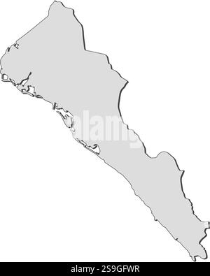 Map of Sinaloa, a province of Mexico Stock Vector Image & Art - Alamy