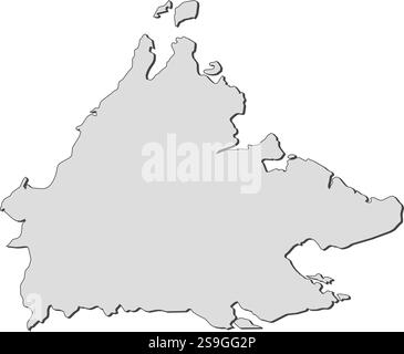 Map of Sabah, a province of Malaysia Stock Vector Image & Art - Alamy