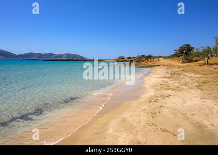 Fanos beach with fine sand, located in the south of Koufonisi facing ...