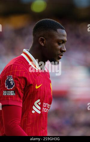 Ryan Gravenberch of Liverpool is seen during the Premier League match ...