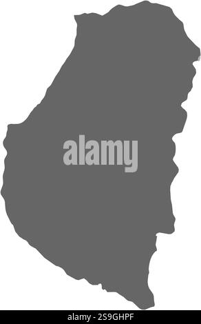 Map of Argentina as a gray piece., Entre Ríos is highlighted in red ...