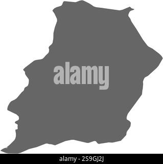 Map of Afghanistan as a gray piece, Samangan is highlighted in red ...