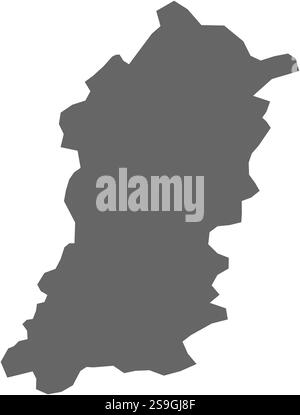 Map of Bulgaria as a gray piece, Shumen is highlighted in red Stock ...